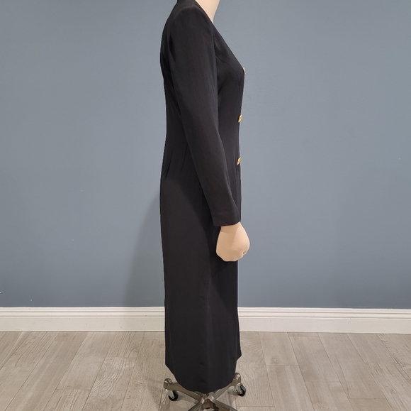 Liz Claiborne | Dresses | Liz Claiborne Black Midi Sheath Military ...